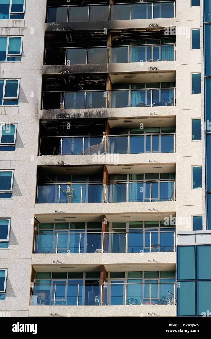 Emergency services at the scene of a fire in the Falcon's View ...