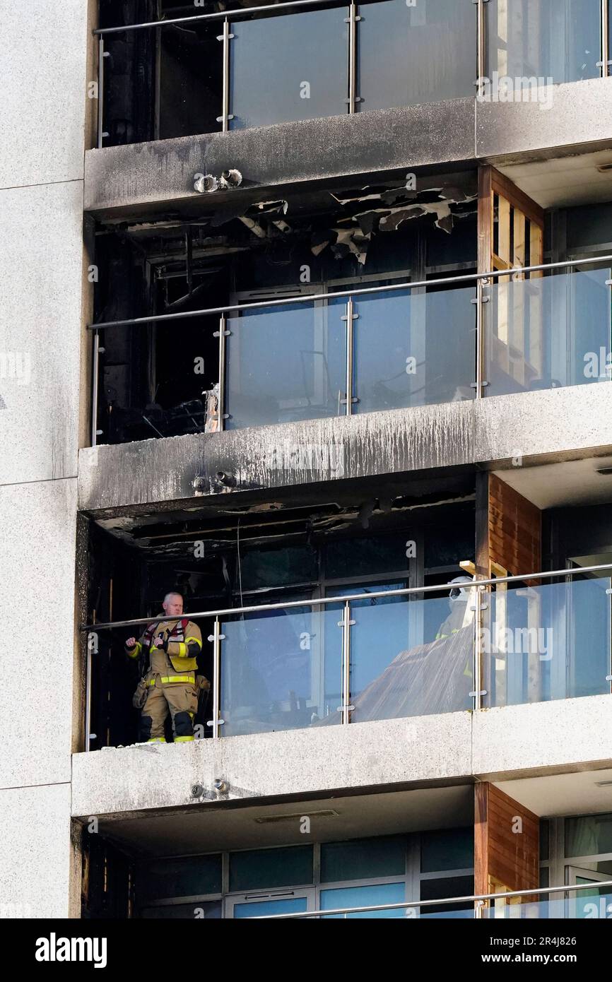 Emergency services at the scene of a fire in the Falcon's View ...