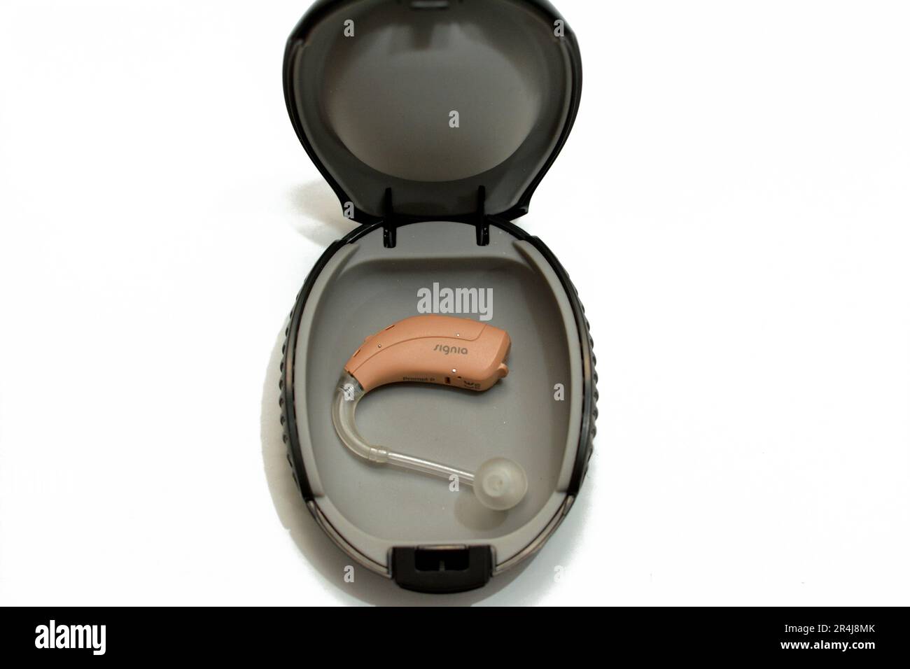 Cairo, Egypt, May 15 2023: Signia hearing aid siemens for seniors ...