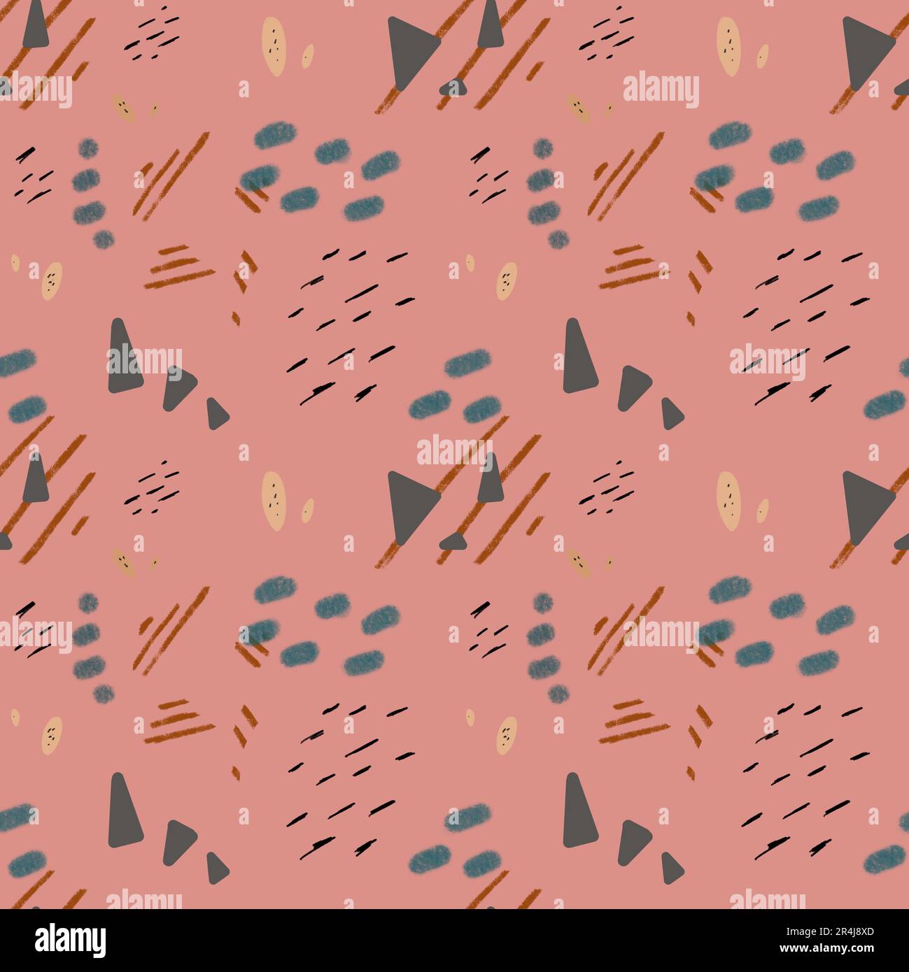 Abstract stroke minimal pink cute pattern sketch Stock Photo - Alamy