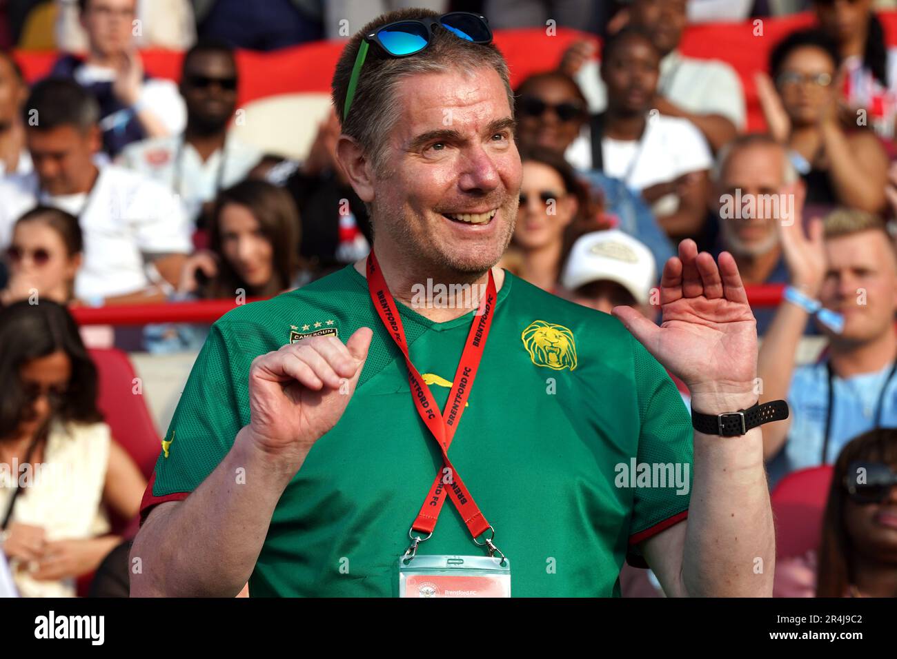Brentford owner Matthew Benham following the Premier League match at ...