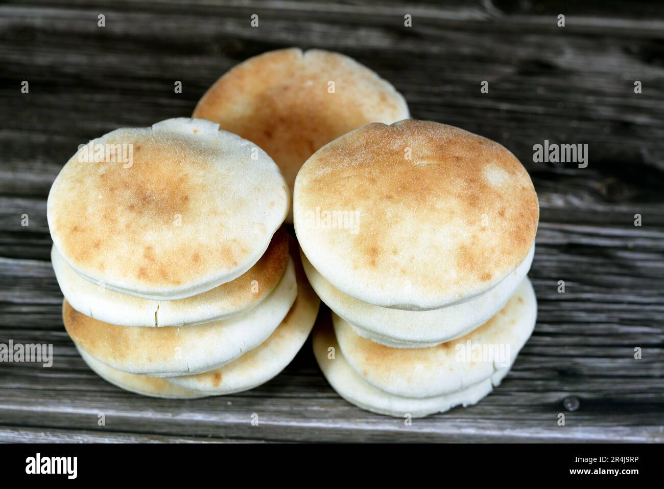 Mini traditional Shami flat bread with wheat and flour, small Aish ...