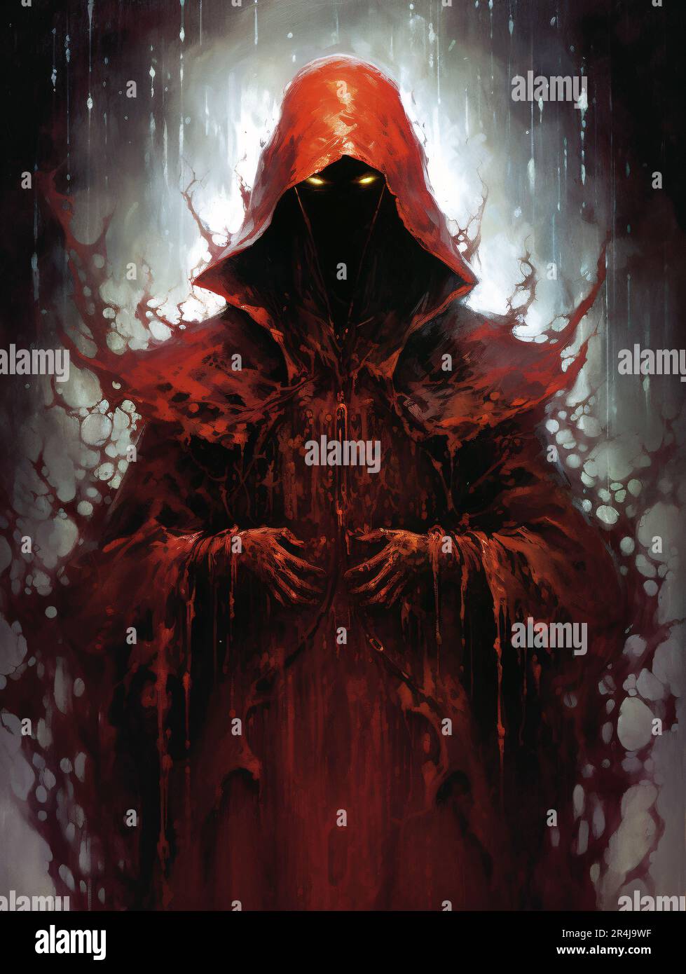 Dark Hooded Figure With Red Eyes