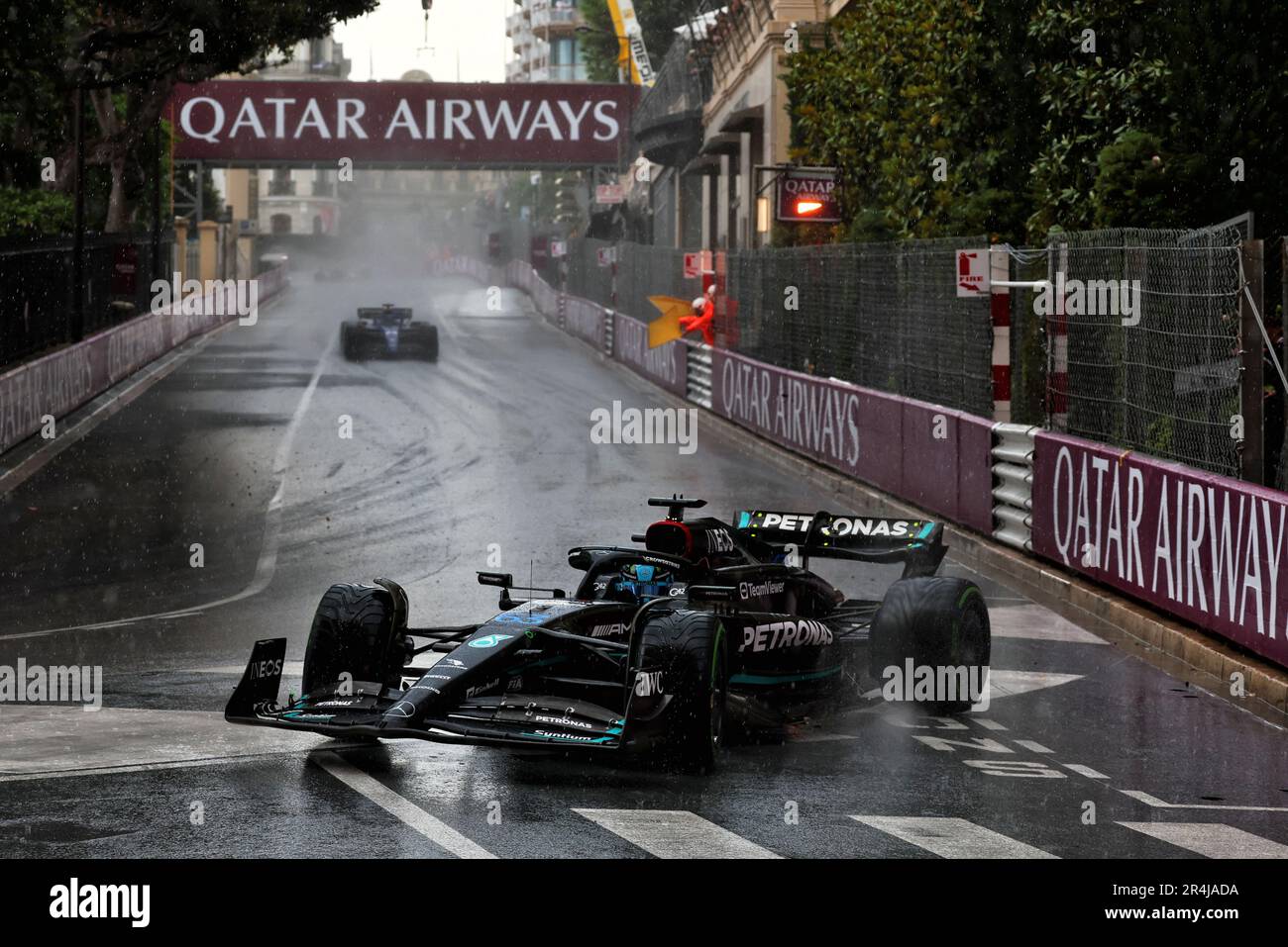 Monte Carlo, Monaco. 28th May, 2023. George Russell (GBR) Mercedes AMG ...