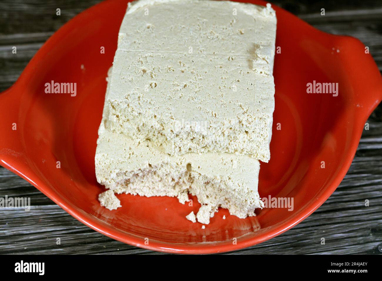 Traditional plain tahini halva or Halawa Tahiniya, the primary ...