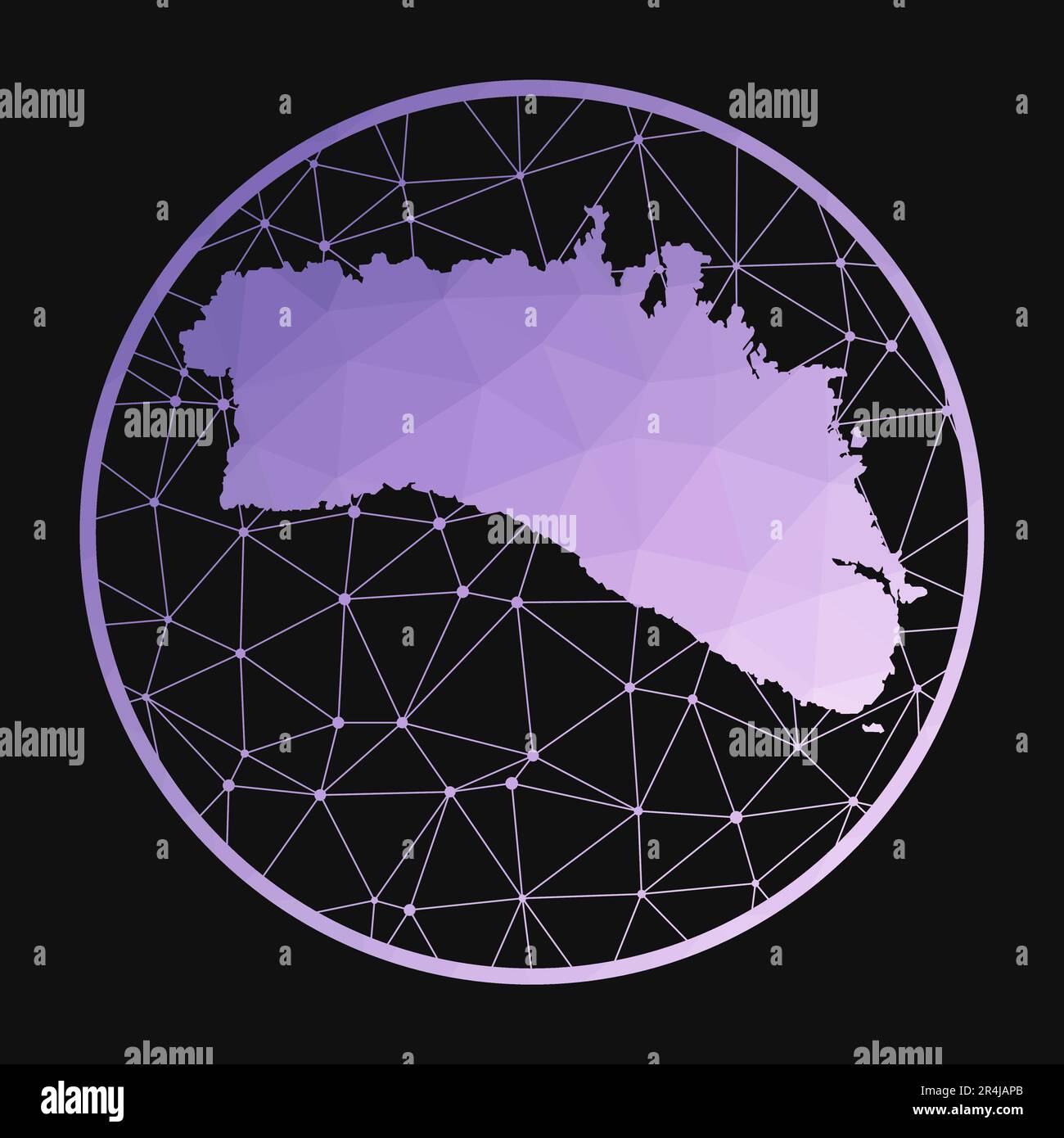 Minorca icon. Vector polygonal map of the island. Minorca icon in ...