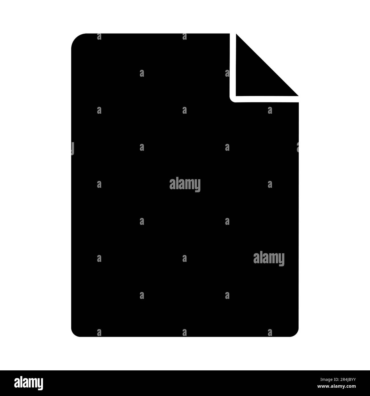 Paper document icon. Isolated Black symbol. Vector illustration on ...