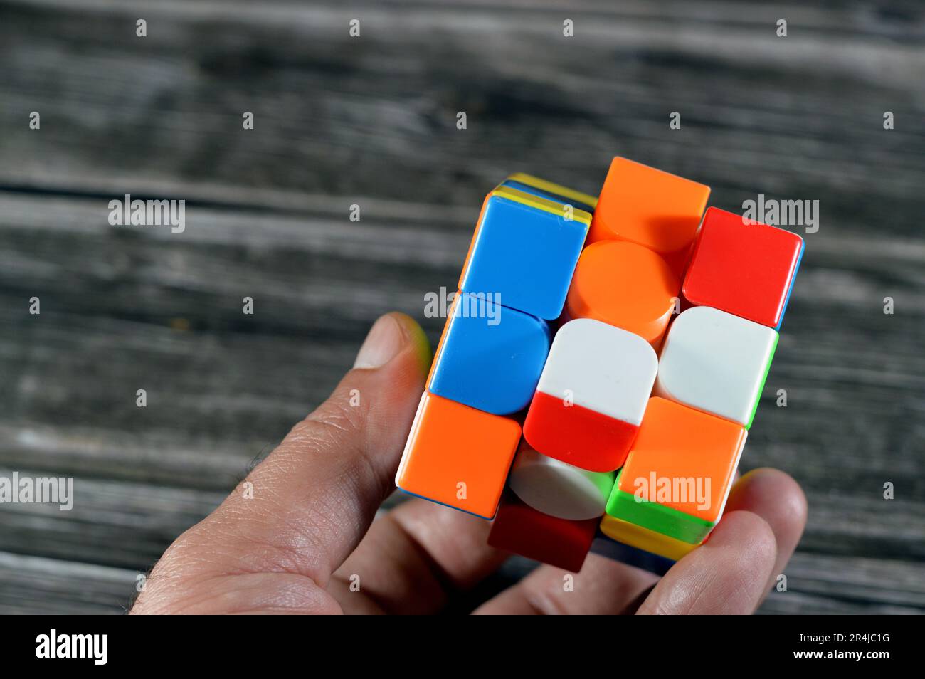 The Rubik's Cube, combination puzzle, speed magic puzzle cube, each of the six faces was covered ...