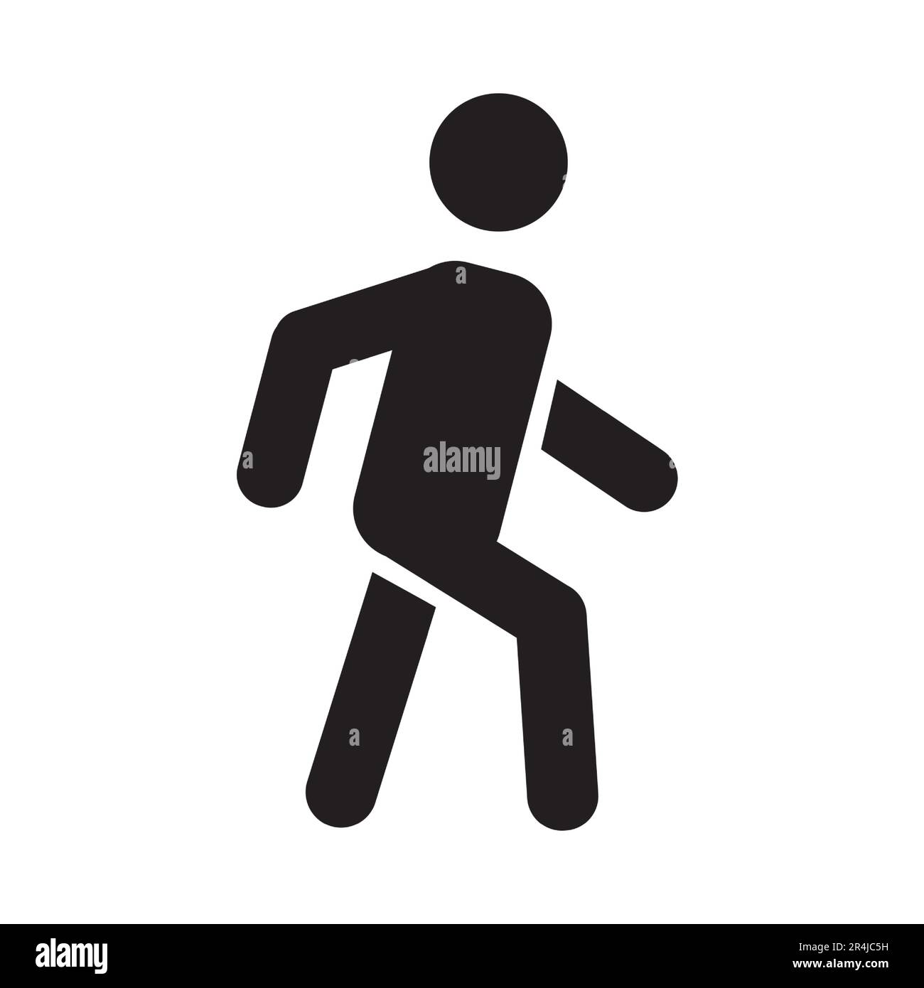 Walk icon silhouette isolated on white background Stock Vector Image ...