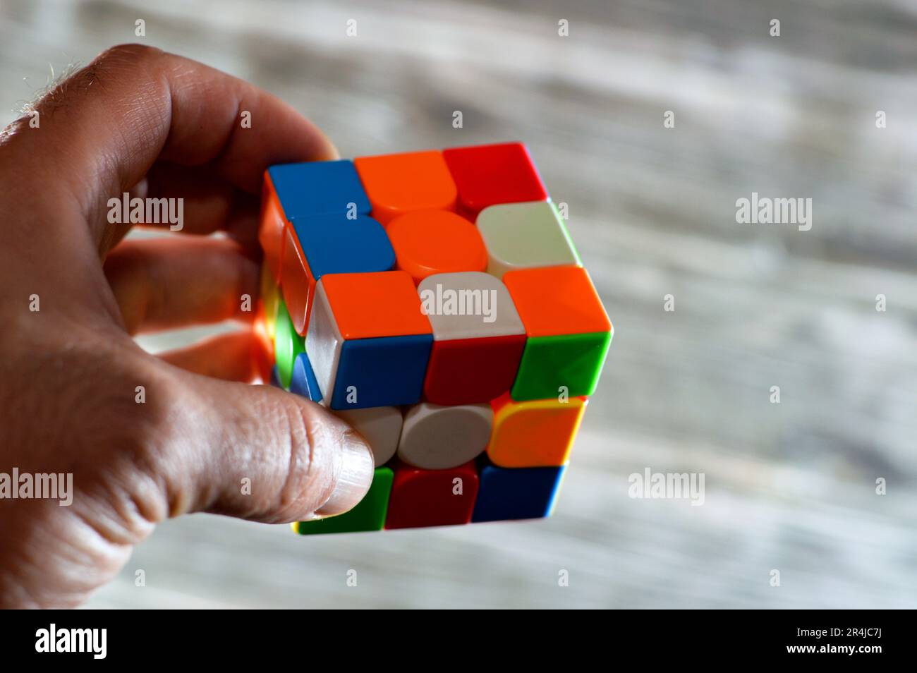 The Rubik's Cube, combination puzzle, speed magic puzzle cube, each of the six faces was covered ...
