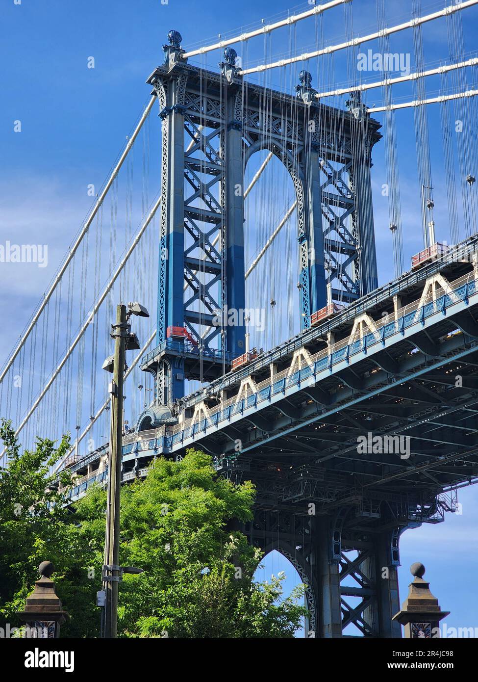 New York City Manhattan Bridge suspension bridge that crosses the East ...