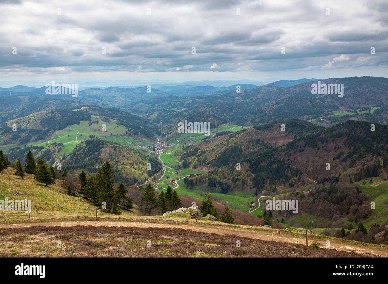 Beautiful view of a valley and hills in the southern part of the Black ...