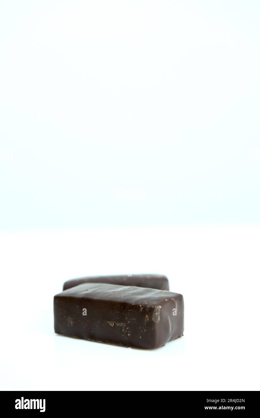 chocolate candies bird's milk with soft filling. Delicious glazed ...