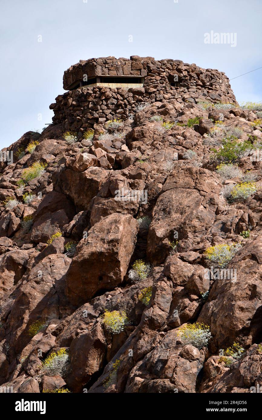 World War 2 bunker, Hoover Dam, Nevada and Arizona, USA, North America ...
