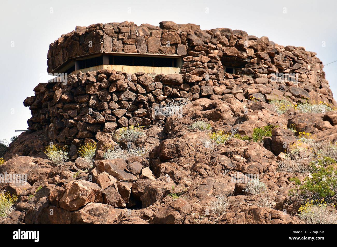 World War 2 bunker, Hoover Dam, Nevada and Arizona, USA, North America ...