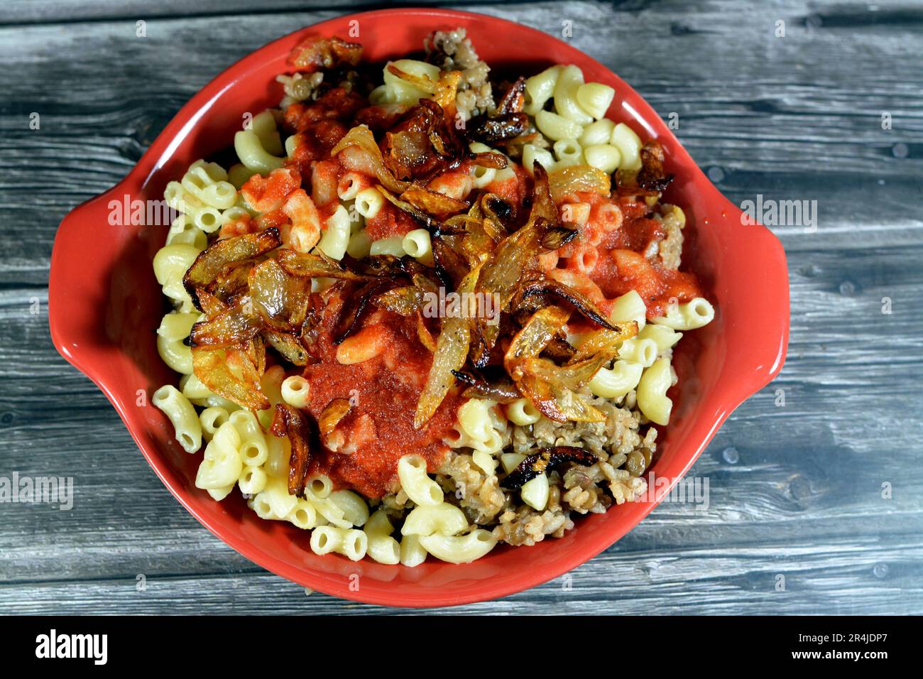 Egyptian cuisine, Koshary the national dish of Egypt and popular street ...