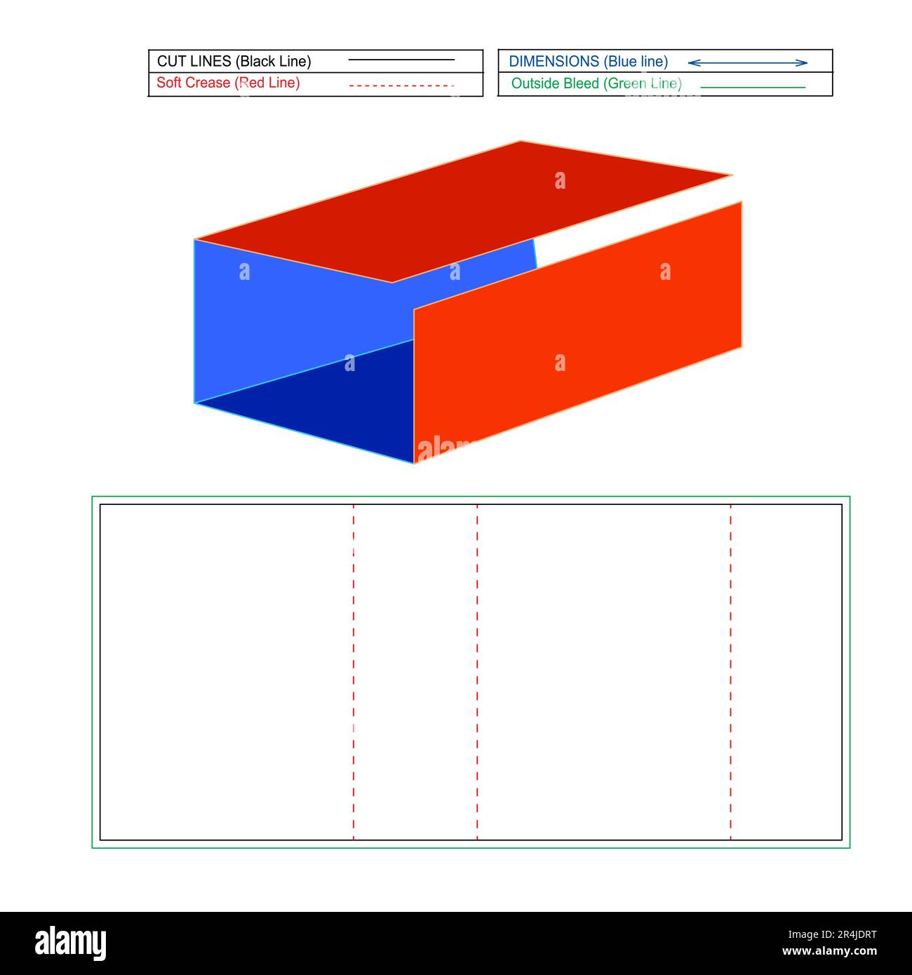 Tube interior box cardboard folding box, insert box and die line ...