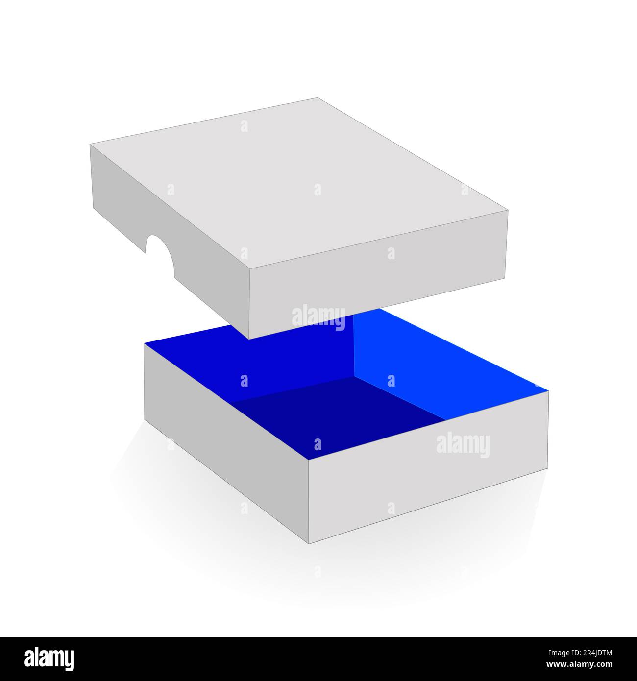 White colour two lids or 2 piece box, Gift Boxes two Piece Favour Boxes vector illustration ...