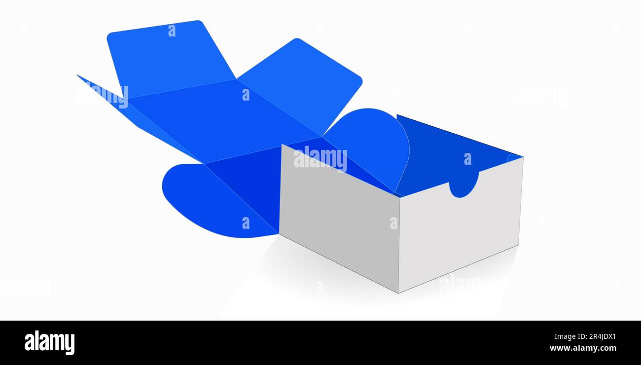 White colour, colour changeable vector 3D box, Cake or others food box new modern box Stock ...