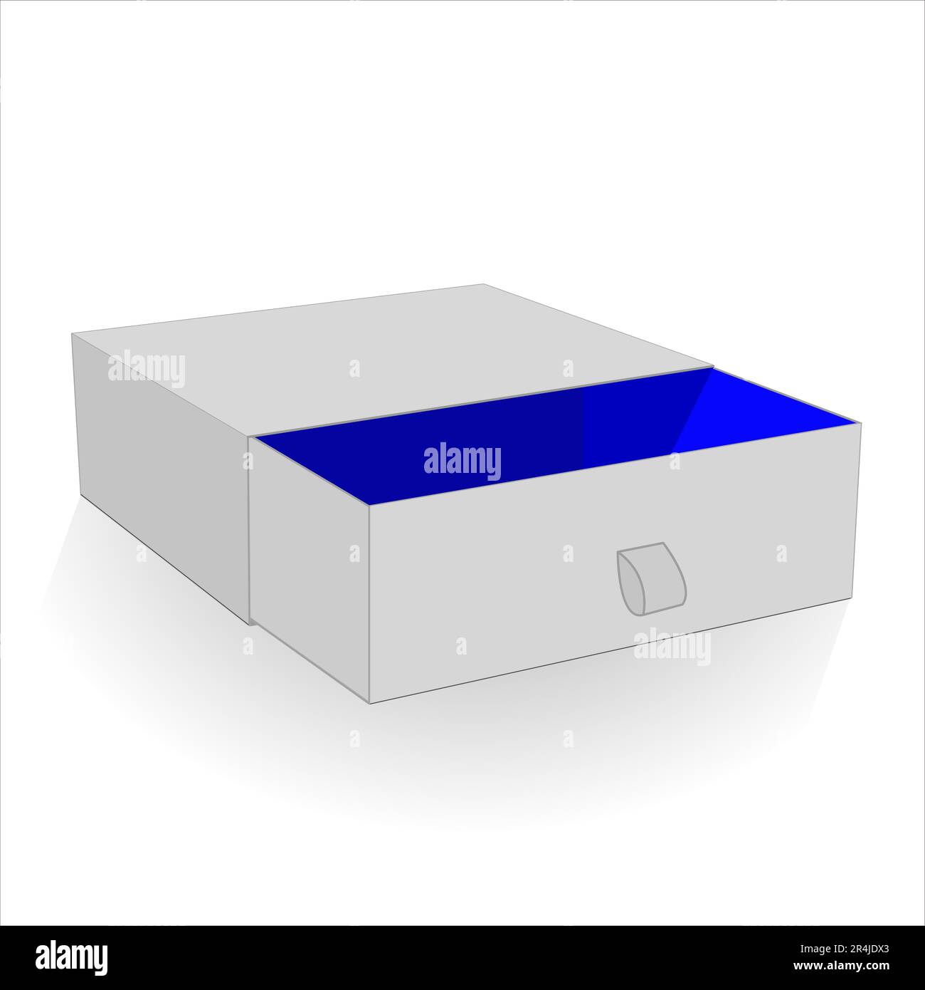 Slide sleeve box, drawer style luxury box vector illustration for mock ...
