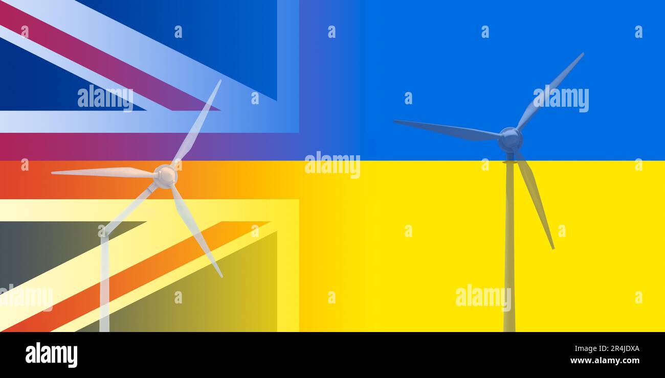 Ukraine onshore wind turbines renewable energy concept Stock Photo - Alamy