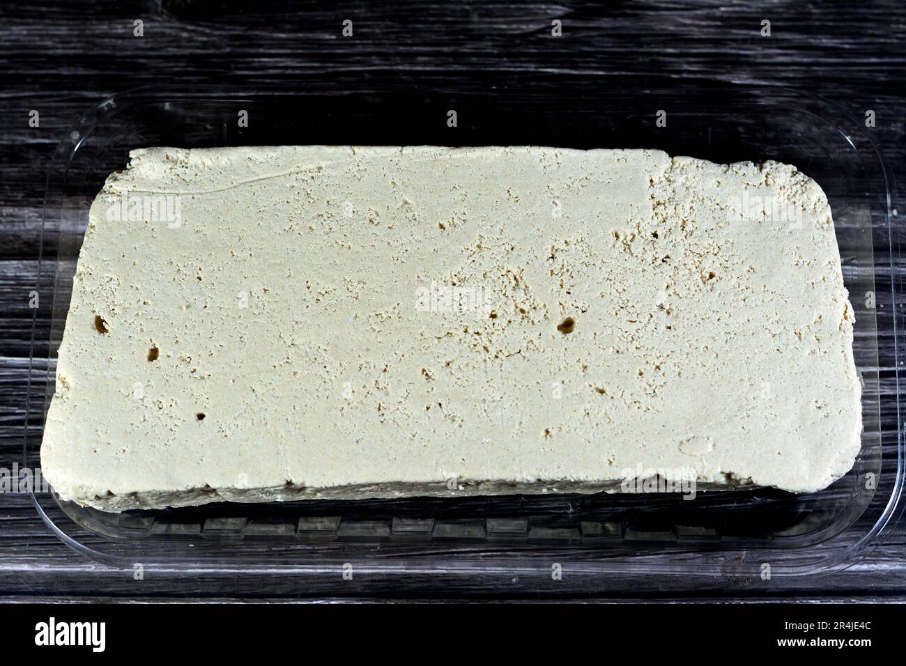 Traditional plain tahini halva or Halawa Tahiniya, the primary ...