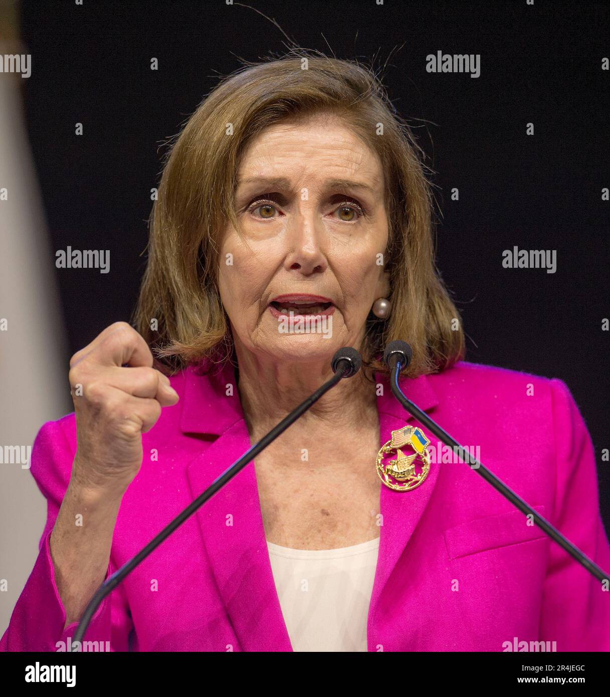 Los Angeles, California, USA. 27th May, 2023. NANCY PELOSI speaks at ...