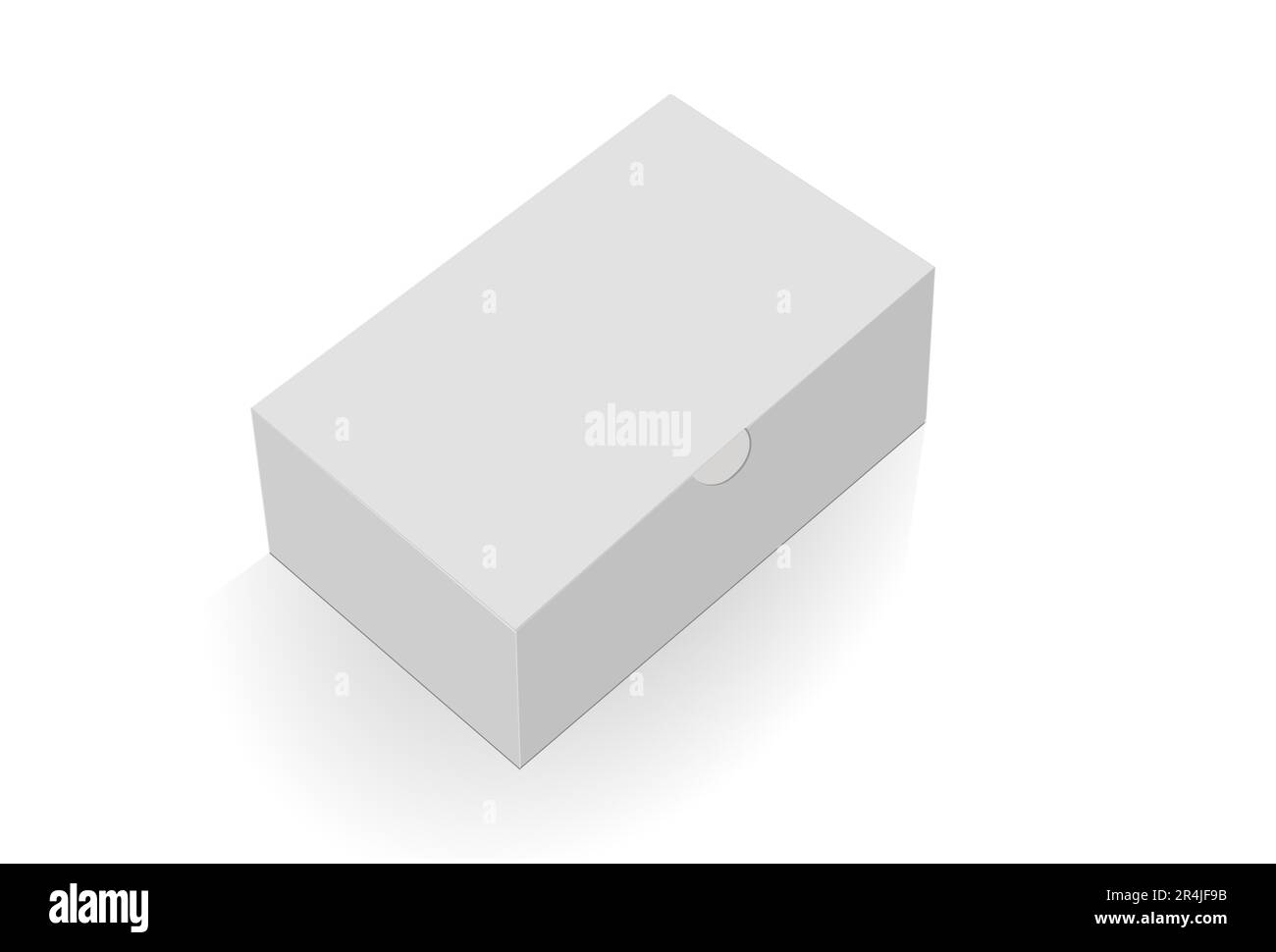 Box with holding knotch vector 3D render white colour also easily ...