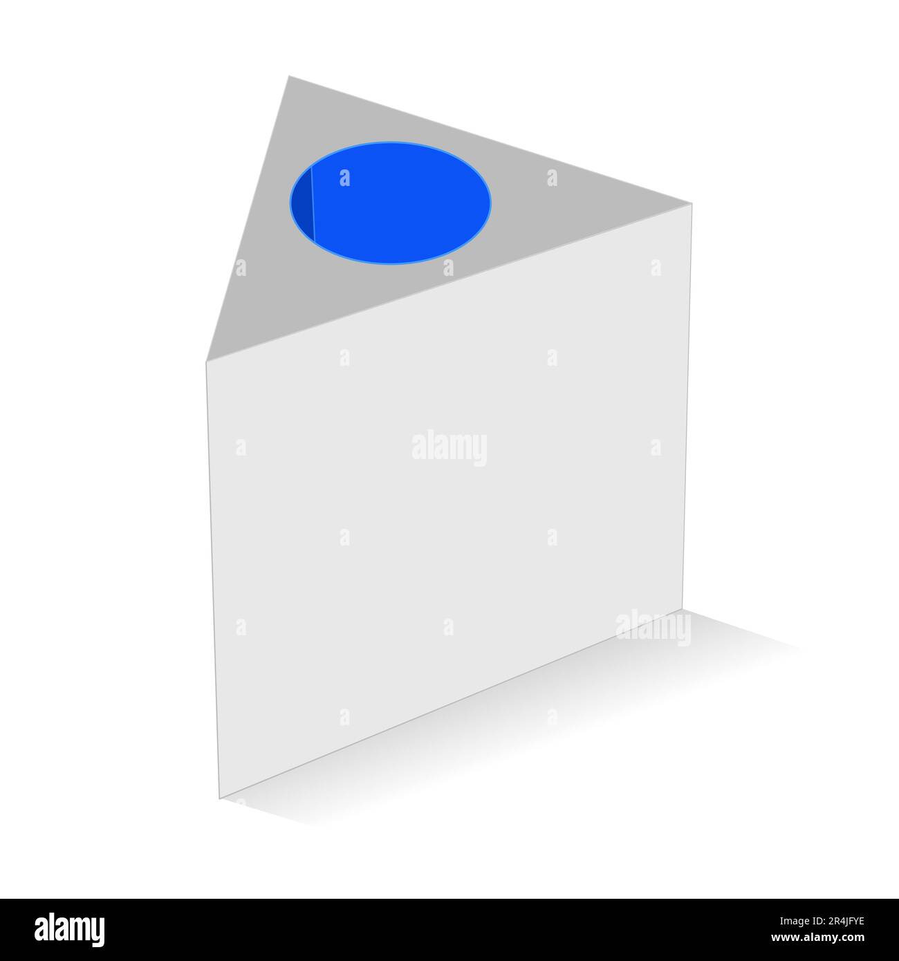 Triangle tissue box vector illustration, 3D render tissue box, white ...