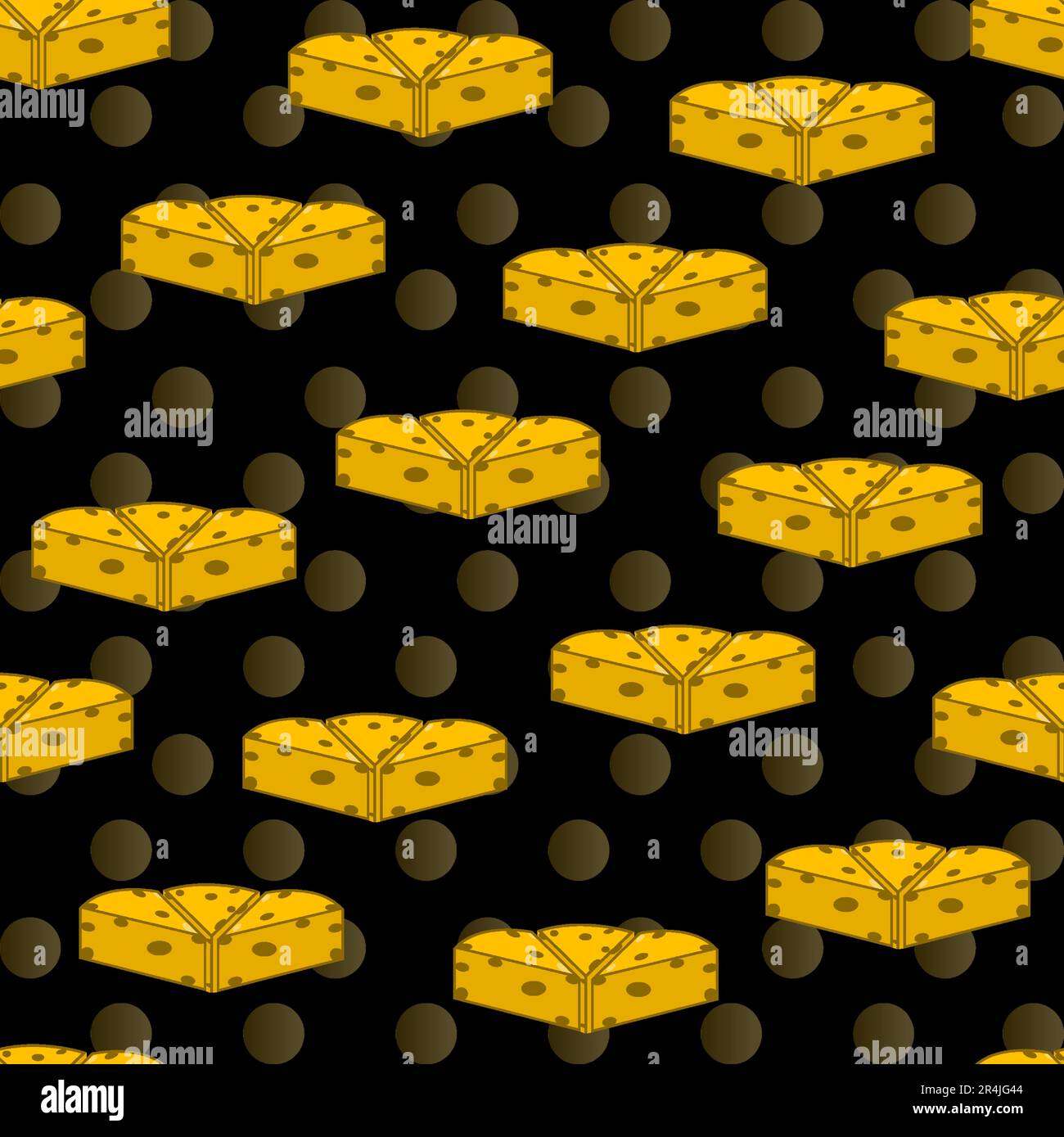 Vector Illustration Of Three Cheese Pattern, Yellow, Gold and Black ...