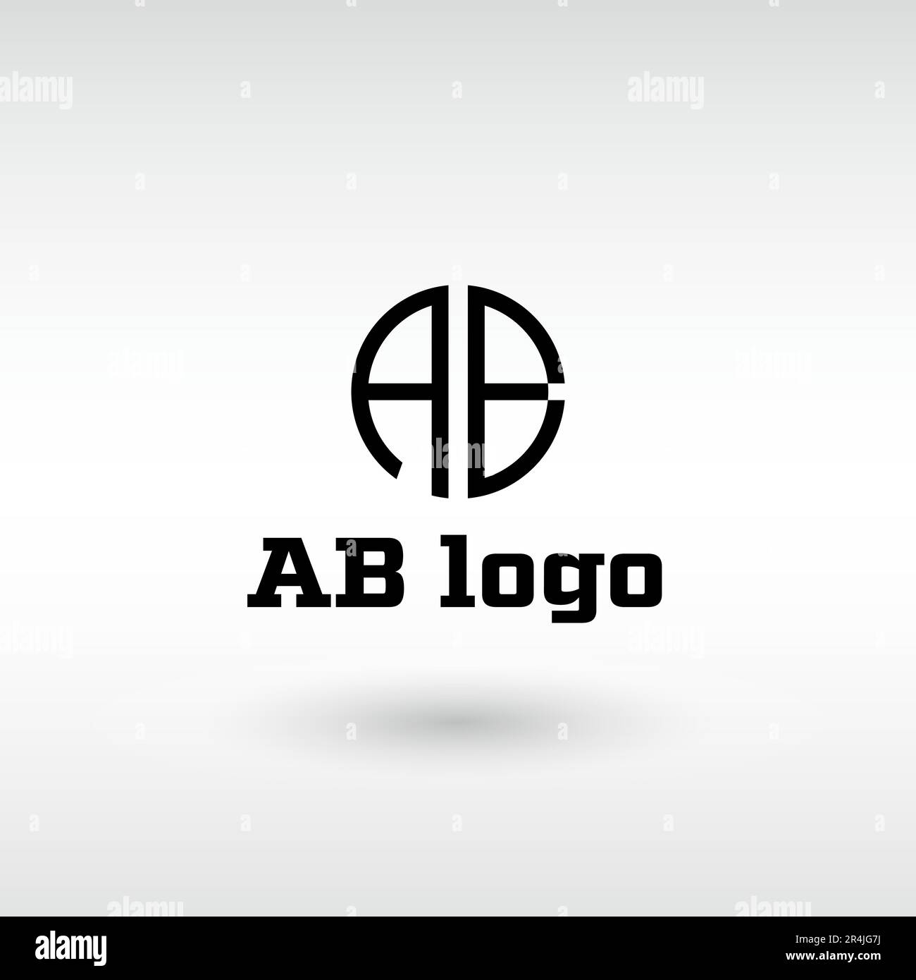 Typography AB letter vector Logo Illustration Stock Vector Image & Art ...