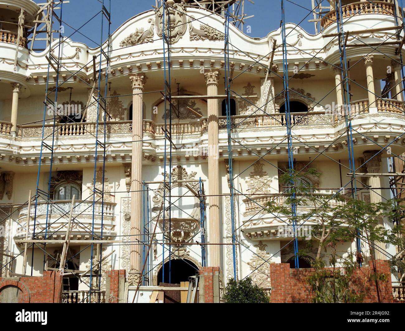 Cairo, Egypt, May 10 2023: A new residential building villa under ...