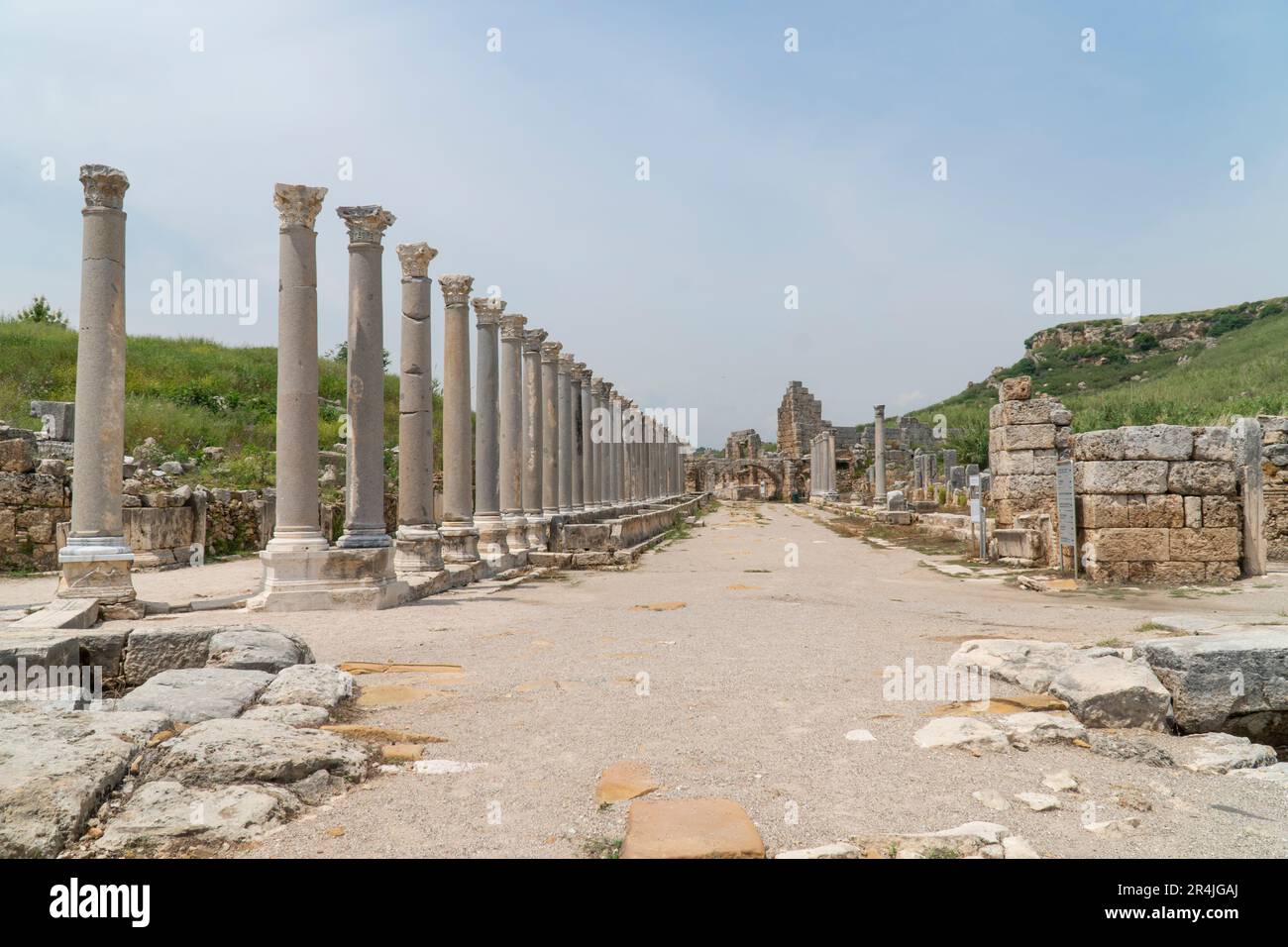 The ancient city of Perge (Perga) in the province of Antalya, Türkiye ...