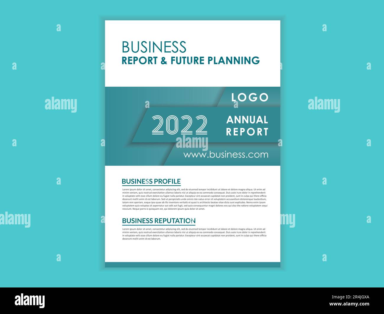 Annual Business Report Cover Vector Illustration Stock Vector Image ...