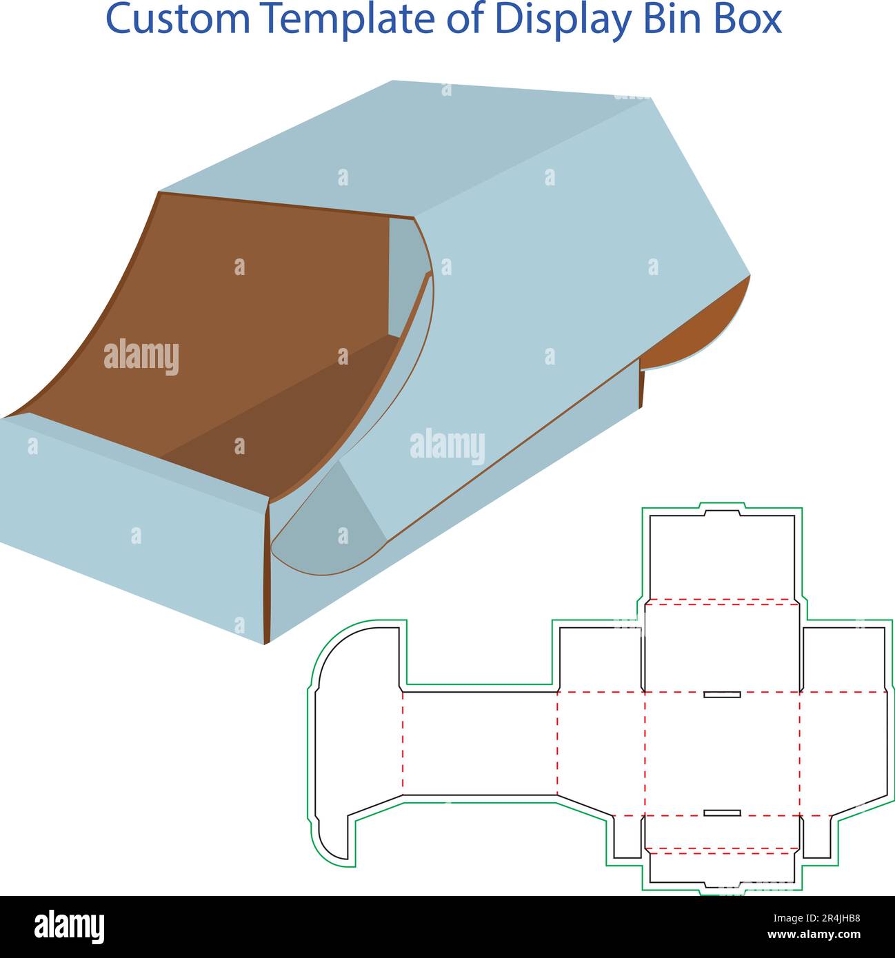 Custom template of display bin box Stock Vector Image & Art - Alamy