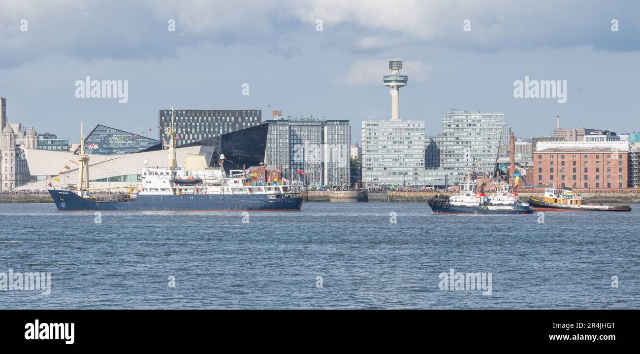 Liverpool Pier Head, Liverpool, Merseyside, England. 28th May 2023. A ...
