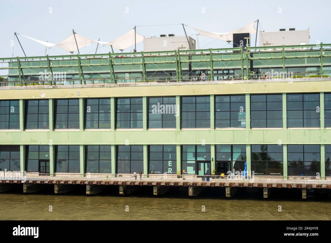 Pier 57 on the Hudson River is a public oasis with a rooftop park, 2023 ...