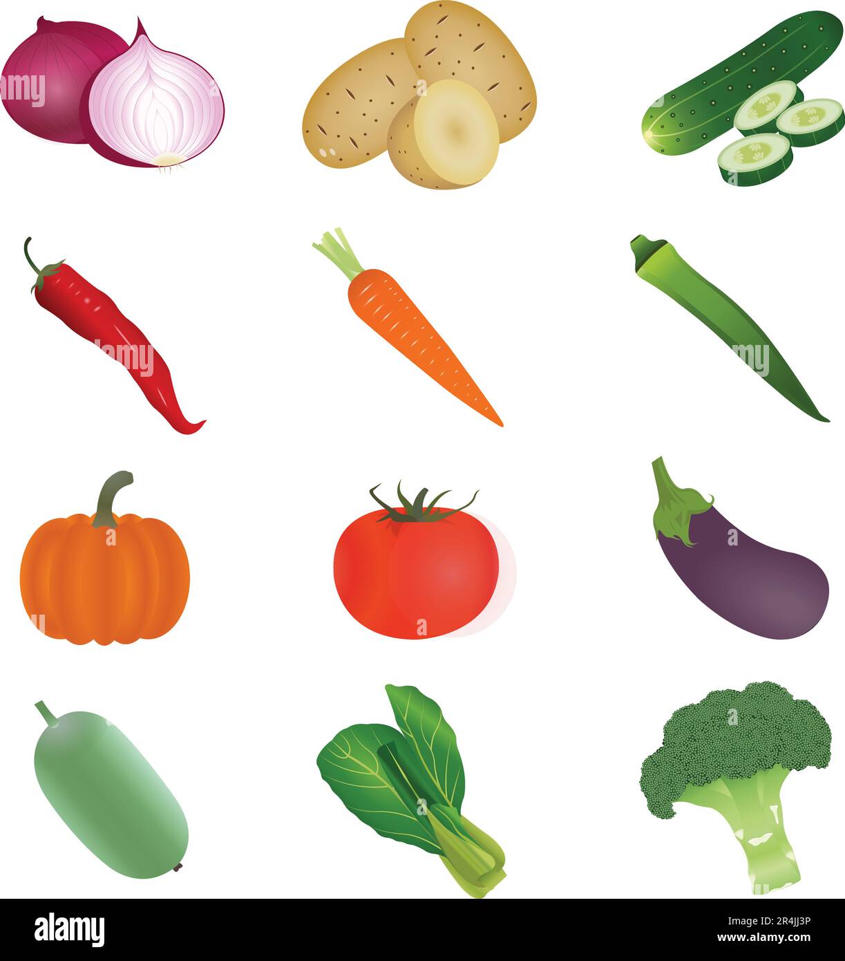 Vector Vegetable realistic Vector illustration Stock Vector Image & Art ...