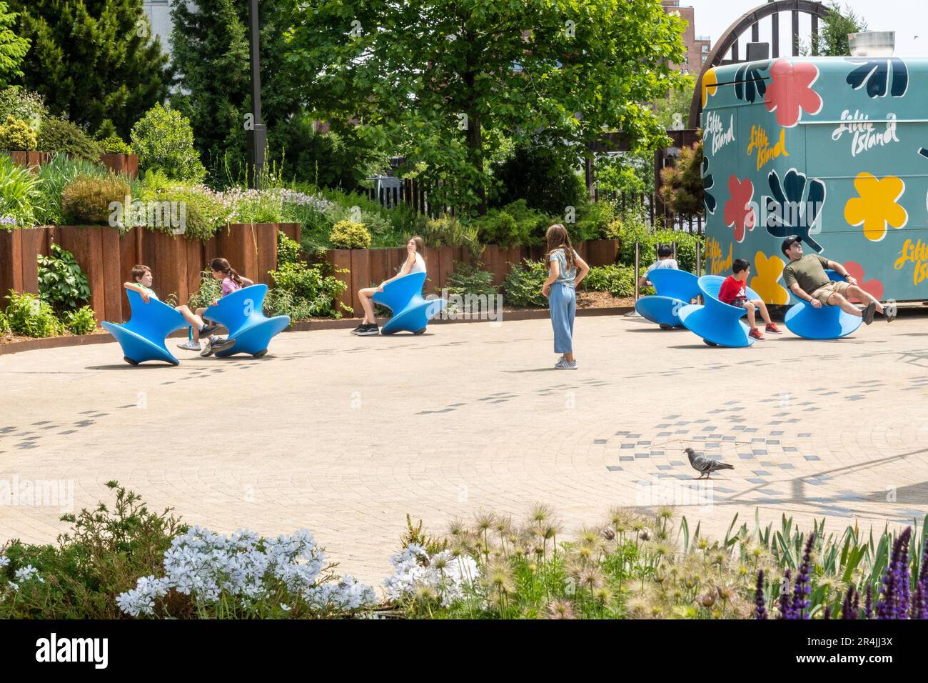 Little island is a unique urban oasis located in the Hudson River Park ...