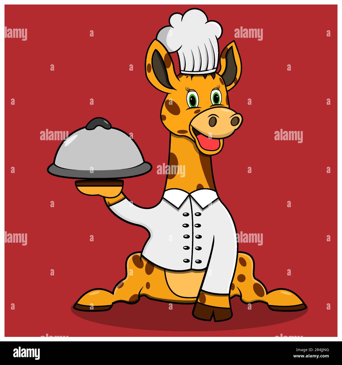 Cartoon giraffes illustration Cut Out Stock Images & Pictures - Alamy