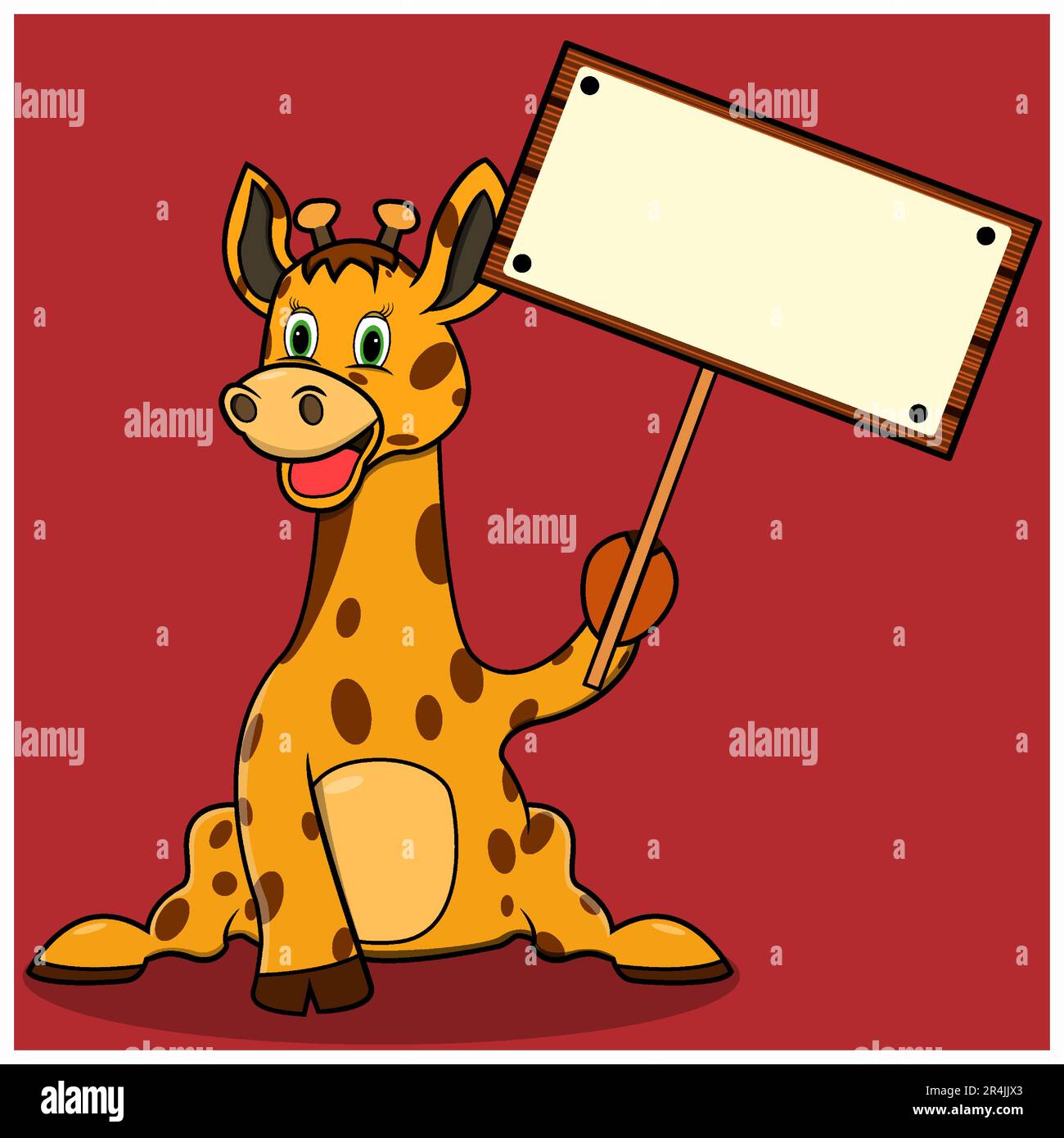 Cartoon giraffes illustration Stock Vector Images - Alamy