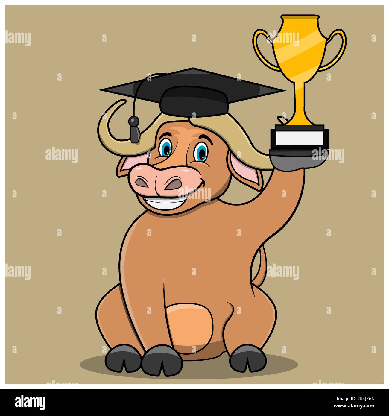Buffalo horns trophy Stock Vector Images - Alamy