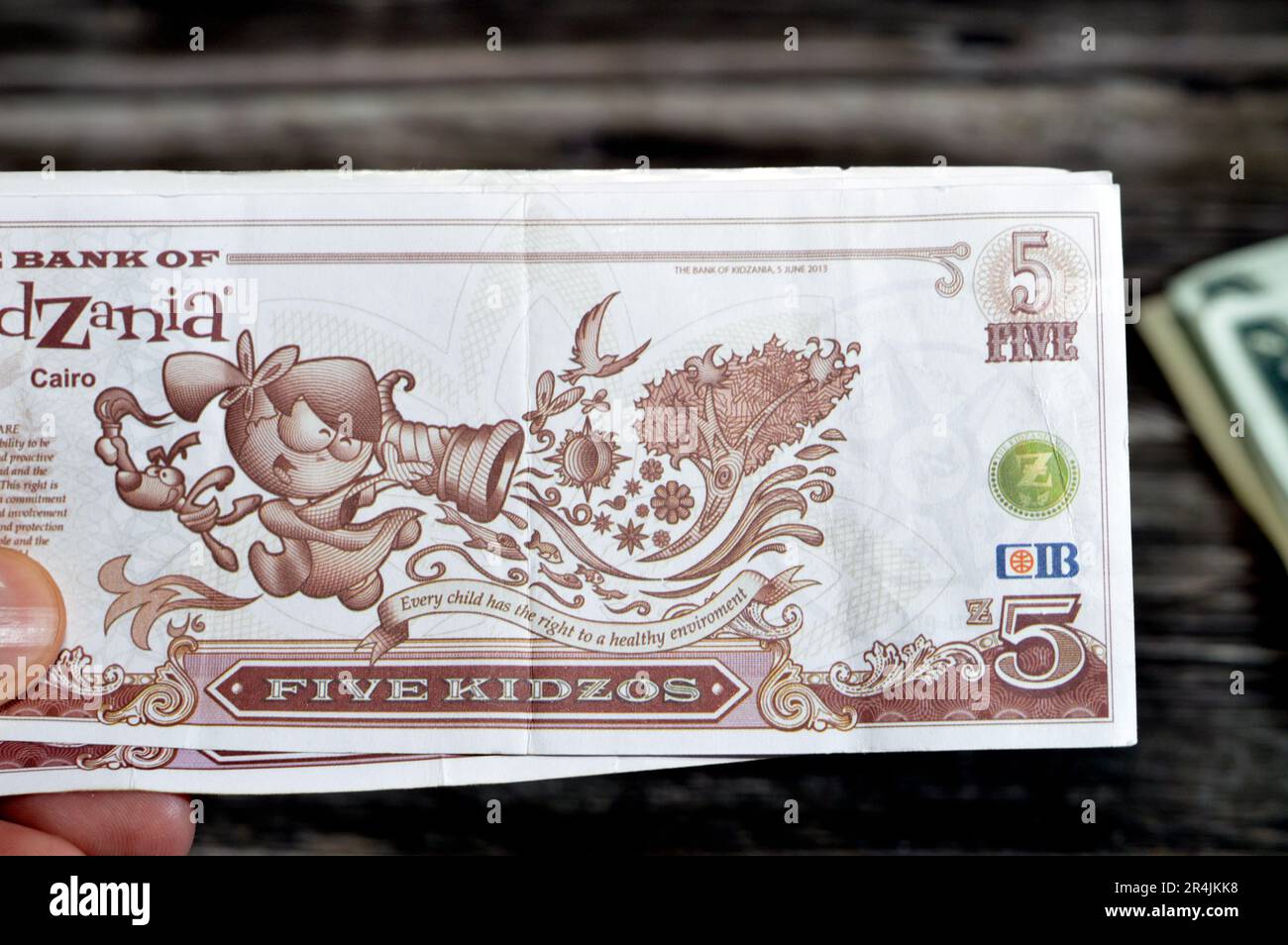 Cairo, Egypt, May 26 2023: KidZos money, currency of KidZania, a ...