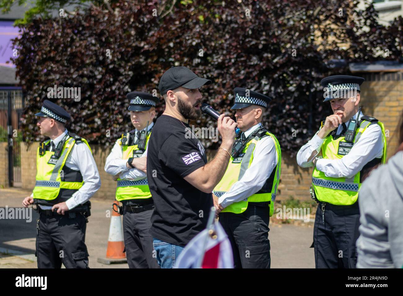 London, United Kingdom - May 27th 2023: Protesters at the Honor Oak Pub ...