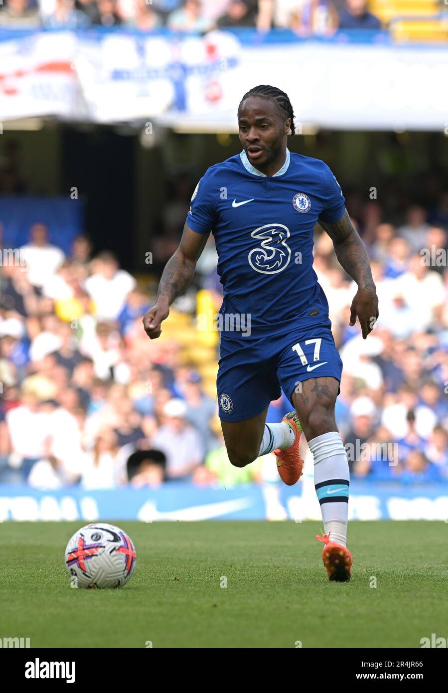 London, UK. 28th May, 2023. Raheem Sterling of Chelsea during the ...