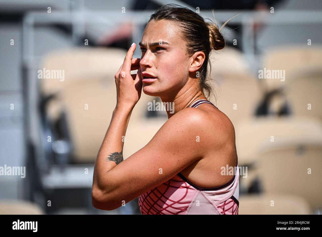 Aryna SABALENKA of Belarus during the first day of Roland-Garros 2023 ...