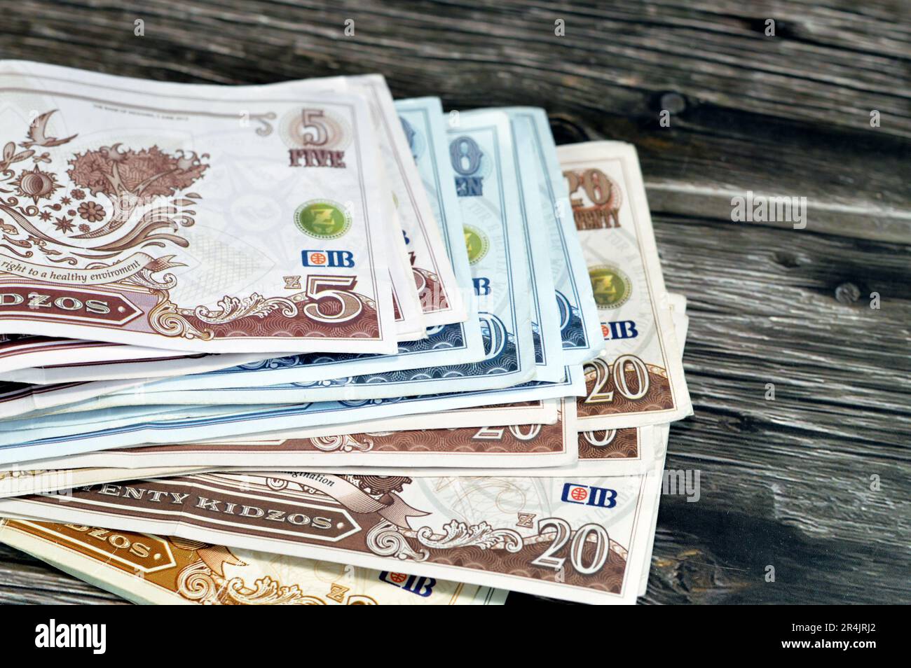 Cairo, Egypt, May 26 2023: KidZos money, currency of KidZania, a ...