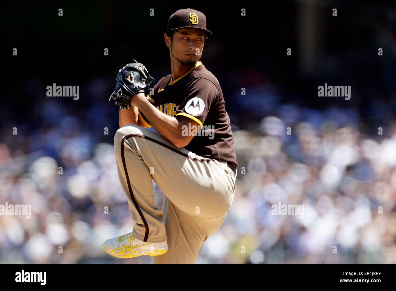 San Diego Padres pitcher Yu Darvish throws against the New York Yankees ...