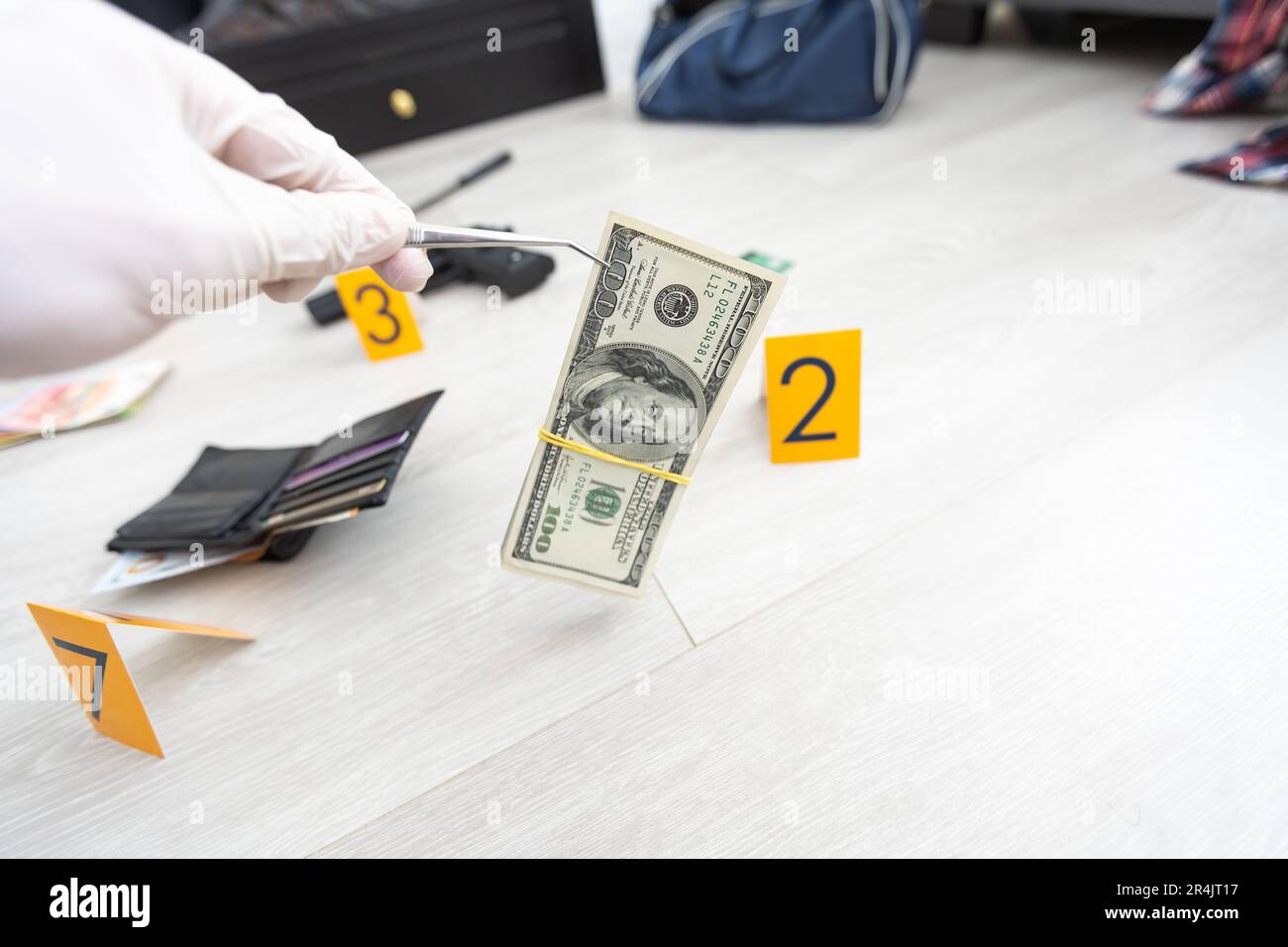 Crime scene investigation - collecting evidence from the crime scene Stock Photo - Alamy