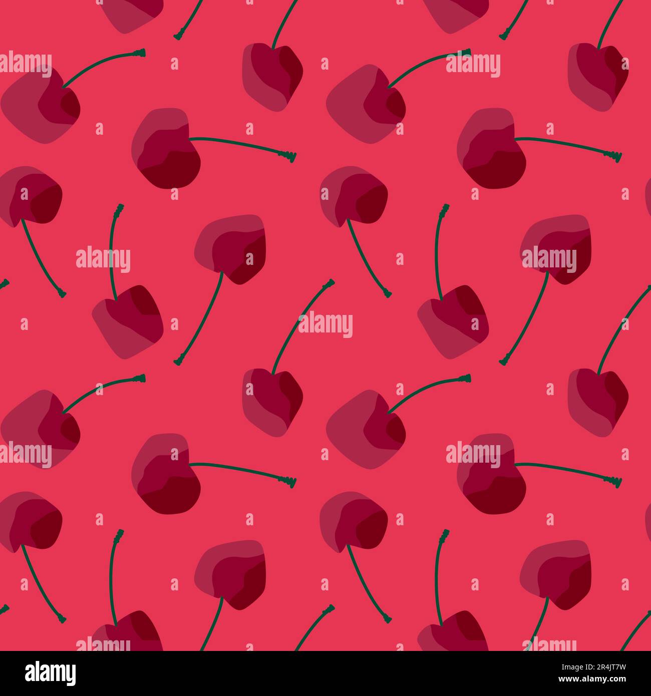 Cartoon summer fruit seamless cherry pattern for wrapping paper and ...